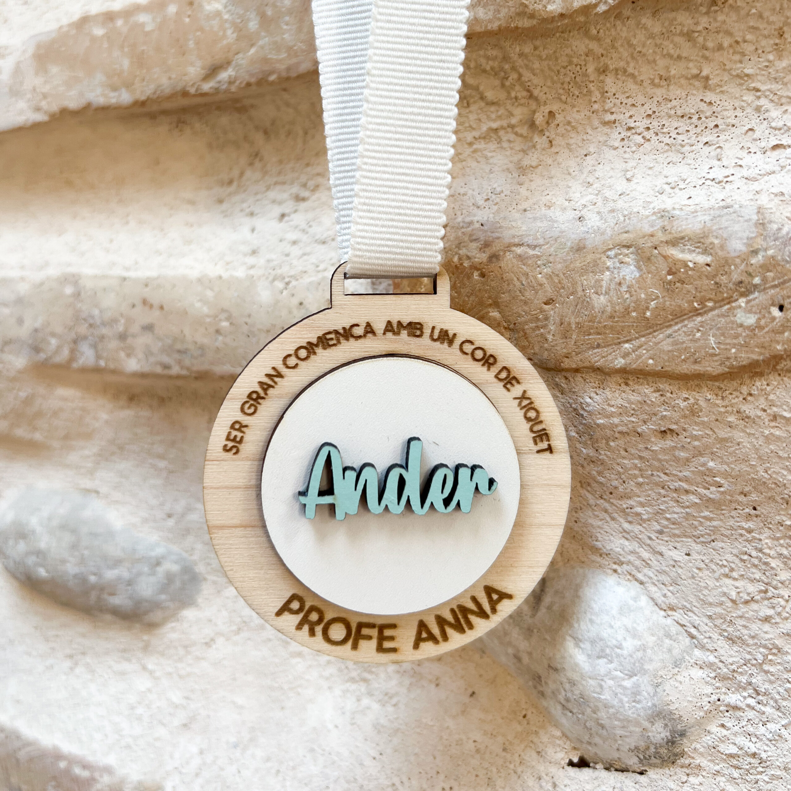 Medalla madera personalizada